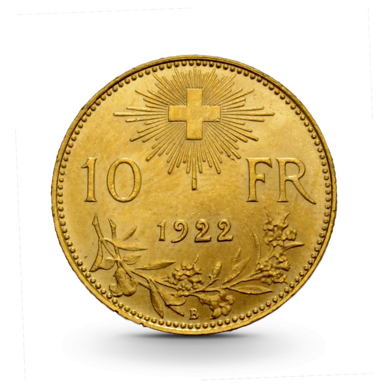 10 Schweizer Franken Gold Vreneli